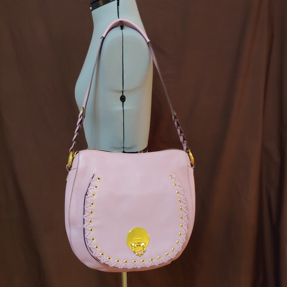 orYANY | Bags | Oryany Pink Pebbled Leather Shoulder Bag Euc | Poshmark